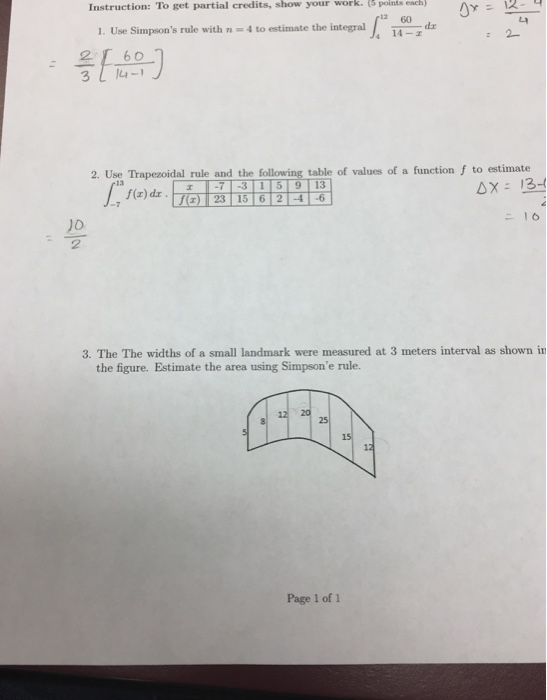 Solved Use Simpson's rule with n = 4 to estimate the | Chegg.com