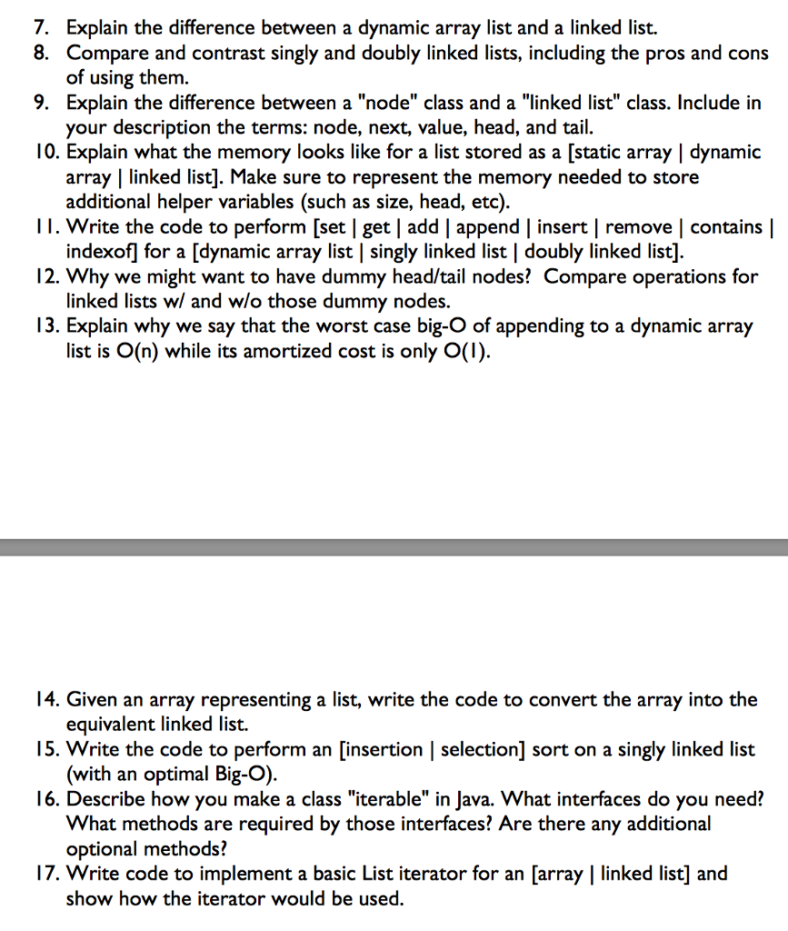 Solved 7. Explain the difference between a dynamic array | Chegg.com