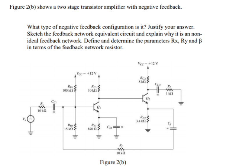 Two transistor amplifier with feedback images