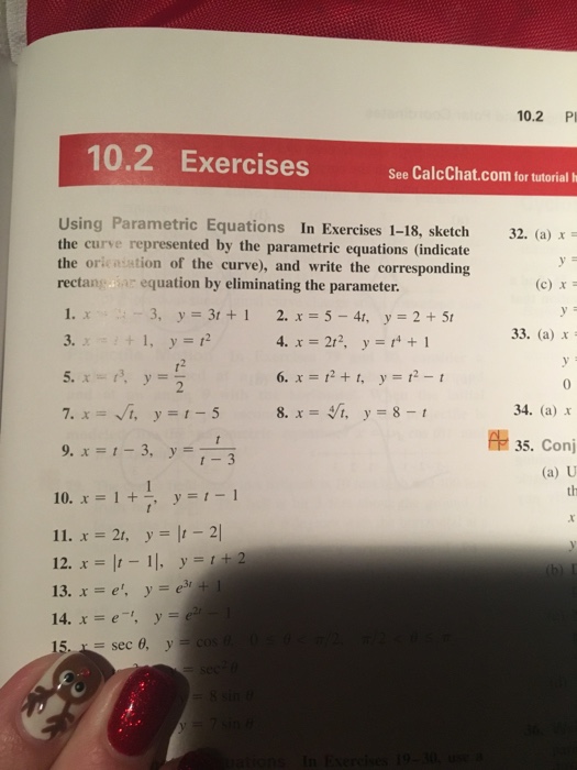 Solved Using Parametric Equations In Exercises 1-18, Sketch | Chegg.com