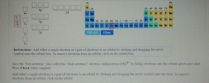 Instructions: Add either a single electron or a | Chegg.com