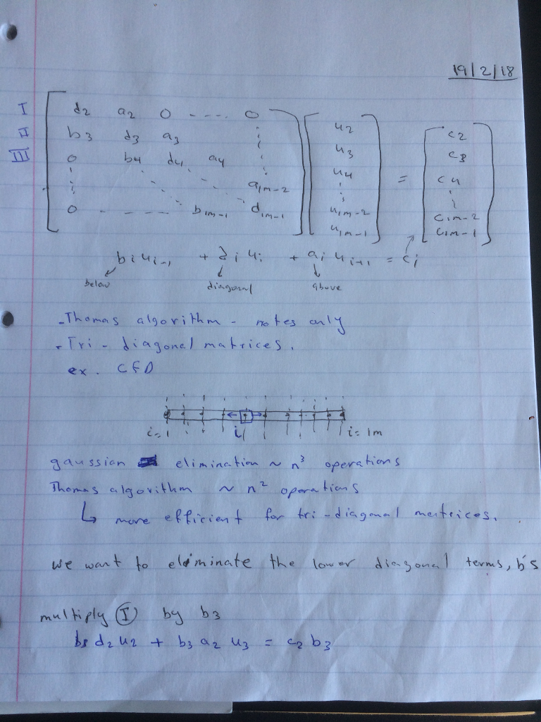 i need help with the second code ( thomas algorithm ) | Chegg.com