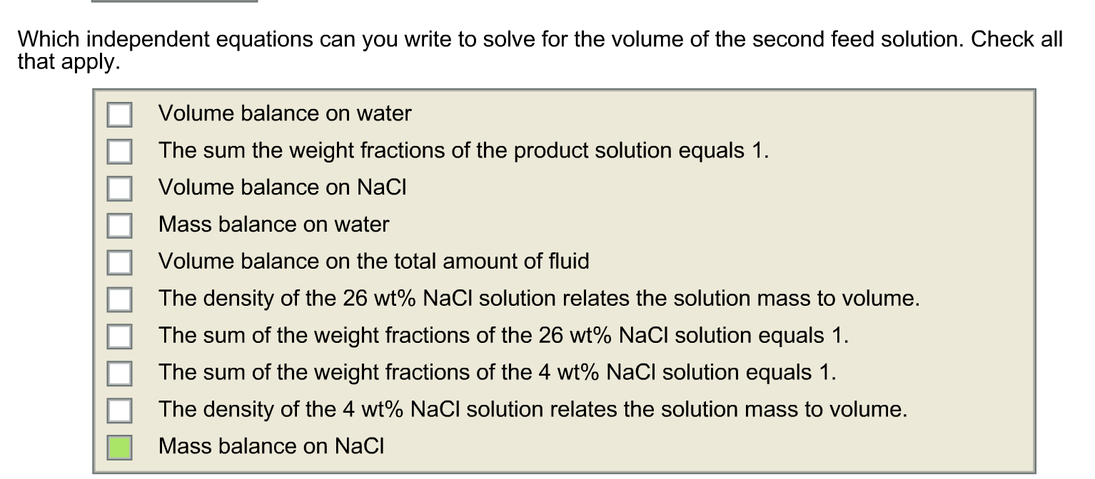 Solved Which independent equations can you write to solve | Chegg.com