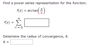 Solved Find a power series representation for the function. | Chegg.com