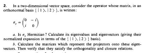 Solved 2. In a two-dimensional vector space, consider the | Chegg.com