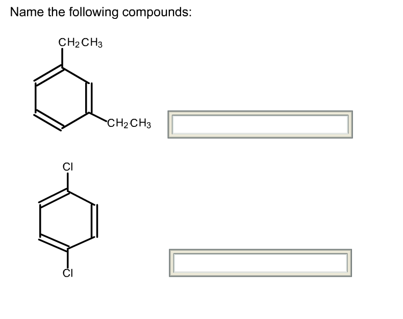 Solved Name the following compounds: | Chegg.com