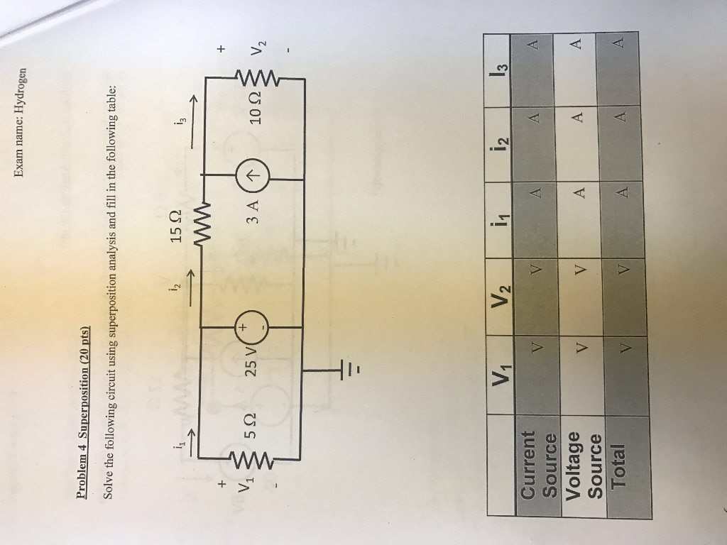 Solved Solve the following circuit using superposition | Chegg.com