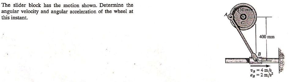 Solved DYNAMIC S: The slider block has the motion shown. | Chegg.com