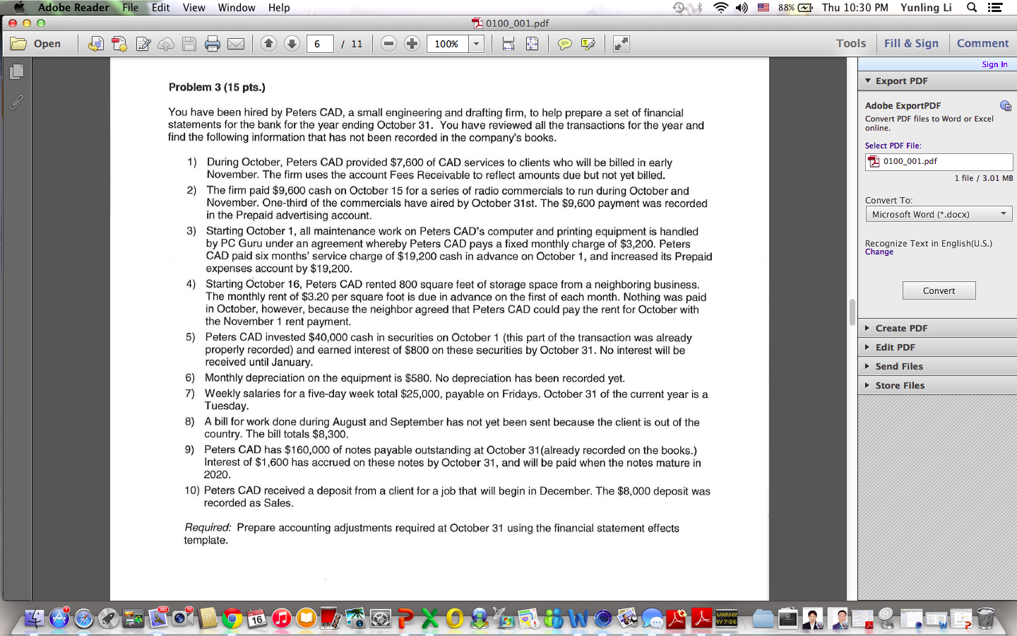 Solved Adobe Reader File Open Edit View Window Help 0100 | Chegg.com