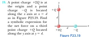 Solved 19. A point charge +2Q is at the origin and a point | Chegg.com