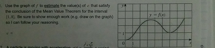 Solved Use the graph off to estimate the value(s) of c that | Chegg.com