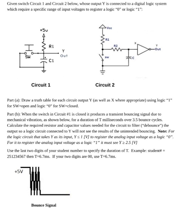 Solved Given switch Circuit 1 and Circuit 2 below, whose | Chegg.com