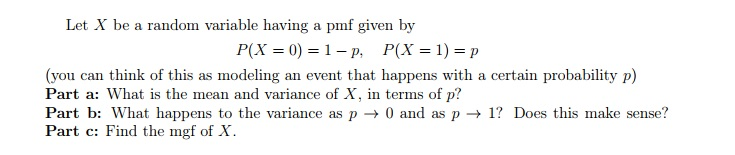 Solved Let X be a random variable having a pmf given by P(X | Chegg.com