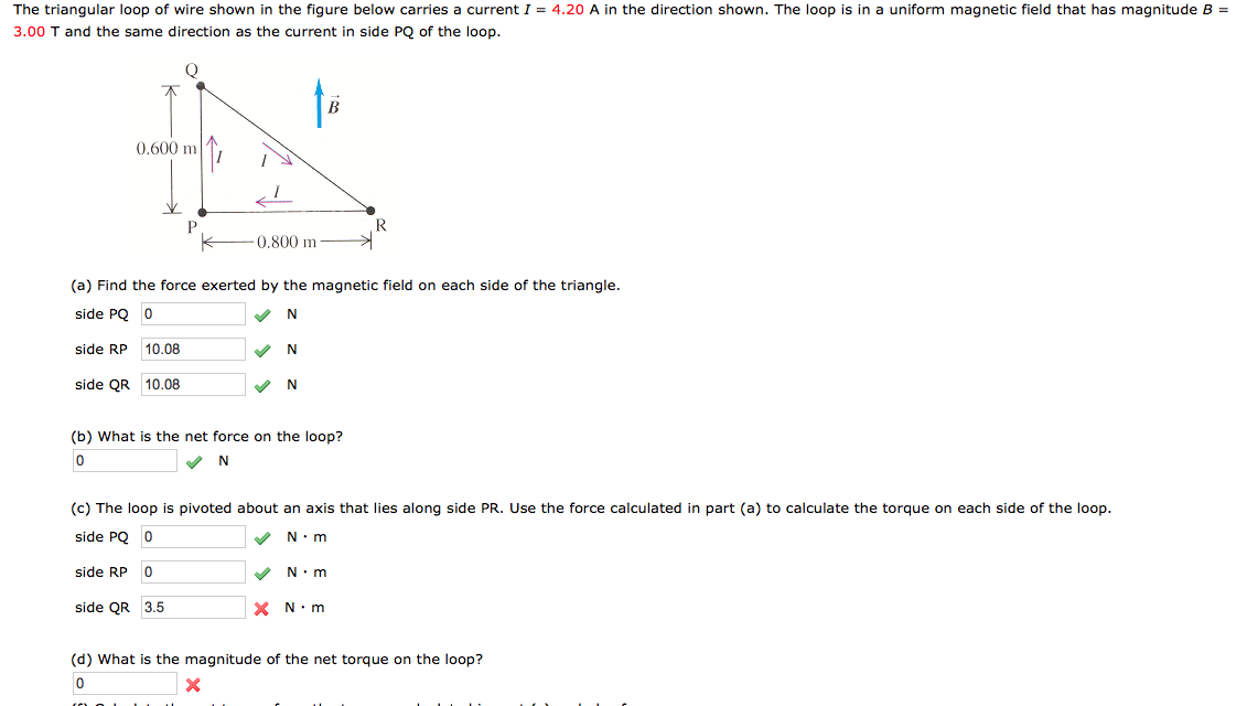 Solved The triangular loop of wire shown in the figure below | Chegg.com