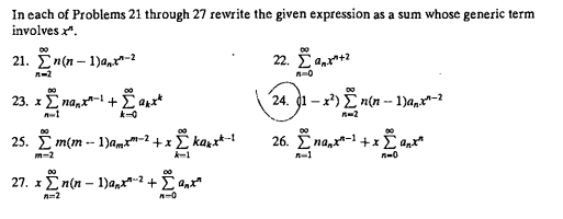 Solved In each of Problems 21 through 27 rewrite the given | Chegg.com