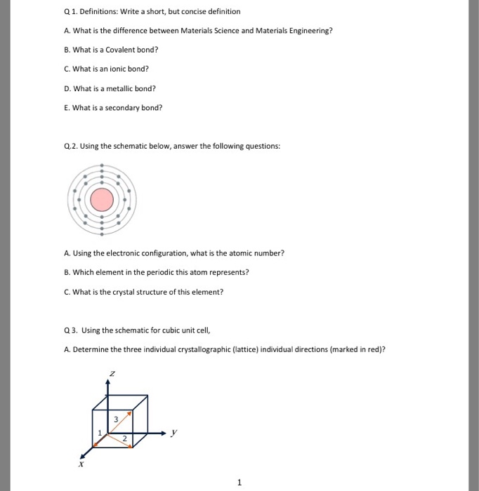 Solved Can anyone help me solve these material engineering | Chegg.com