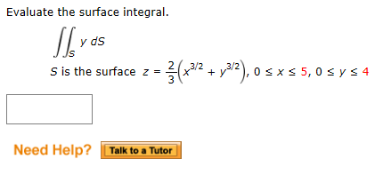 Solved Evaluate the surface integral. integral integral_s y | Chegg.com