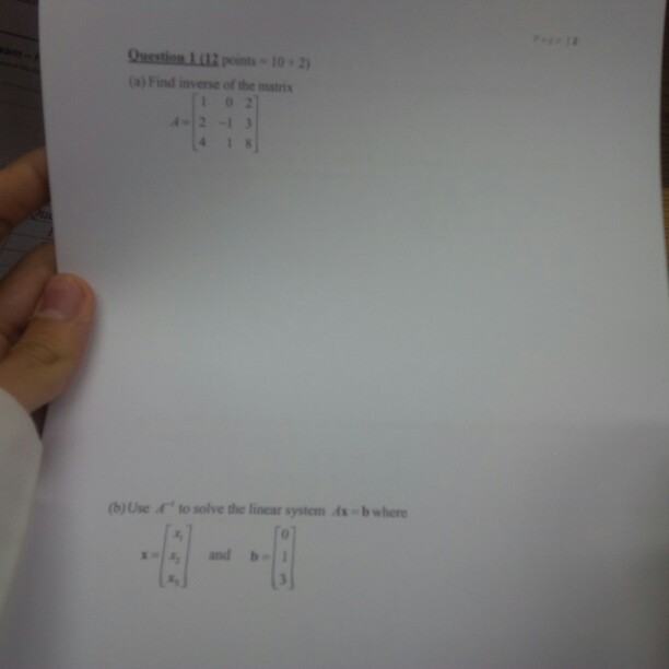 Solved Find inverse of the matrix A = [1 0 2 2 -1 3 4 1 | Chegg.com