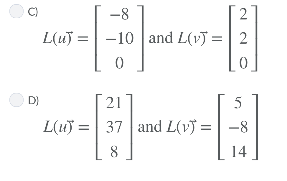 Solved Question 6 (1 point) If L : R3 → R3 is a linear | Chegg.com