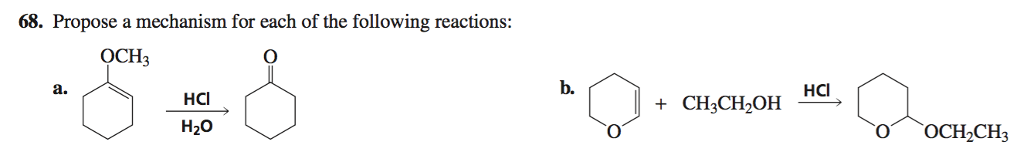 Solved 61. Propose a mechanism for each of the following | Chegg.com