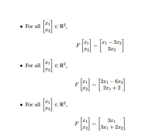 Solved 3. Let F : R2 → R2 denote a function. Determine | Chegg.com