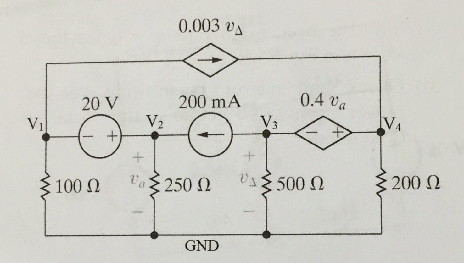 Solved Assuming The Bottom Node Labeled Gnd Is The 6008