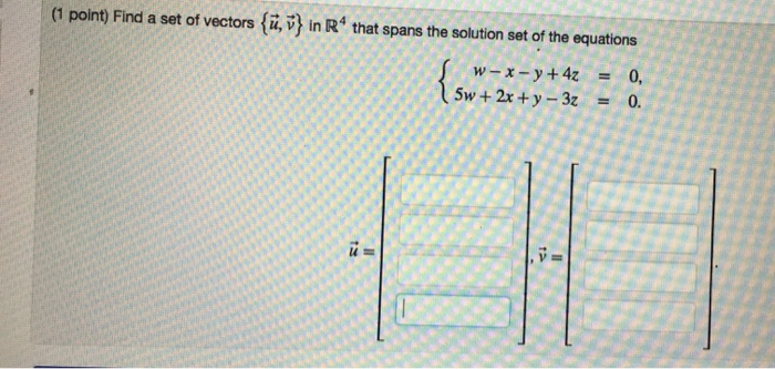 Solved Find a set of vectors {u^ rightarrow , v^ rightarrow | Chegg.com