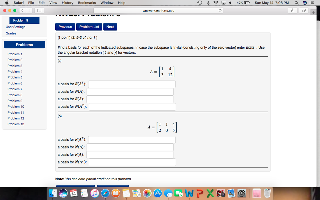 Solved Find a basis for each of the indicated subspaces. In | Chegg.com