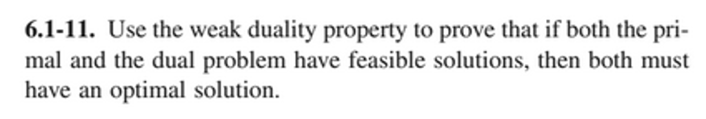Solved Use The Weak Duality Property To Prove That If Both