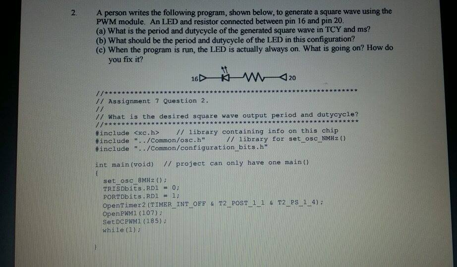 Solved A person writes the following program, shown below, | Chegg.com