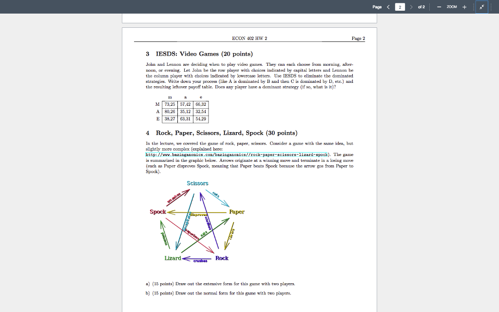 Solved 3 IESDS: Video Games (20 points) John and Lennon are | Chegg.com