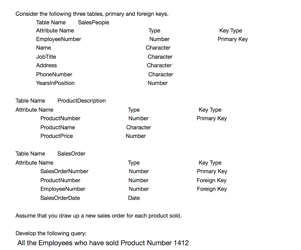 Solved Consider the following three tables, primary and | Chegg.com