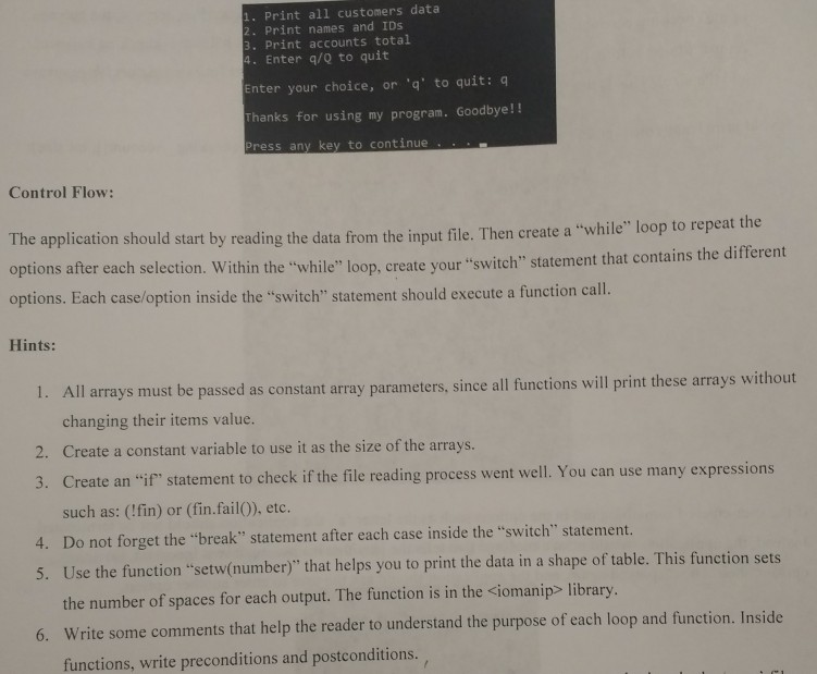 Solved You are asked to develop an application that prints a | Chegg.com