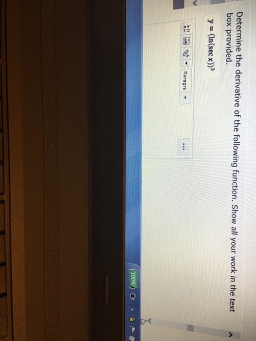 Solved Determine the derivative of the following function. | Chegg.com