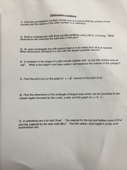 Solved Find two nonnegative numbers whose sum is 9 and so | Chegg.com