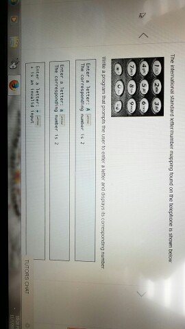 Solved The international standard letter/number mapping | Chegg.com
