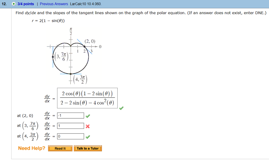 Solved Find dy/dx and the slopes of the tangent lines shown | Chegg.com Solved Find dy/dx and the slopes of the tangent lines shown | Chegg.com