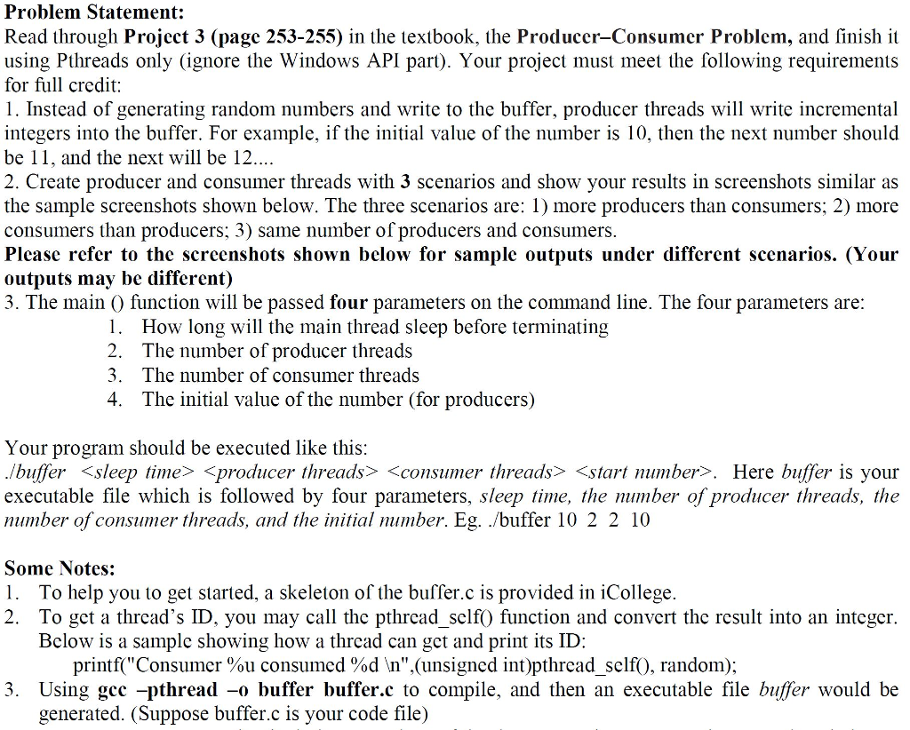 Problem Statement: Read through Project 3 (page | Chegg.com
