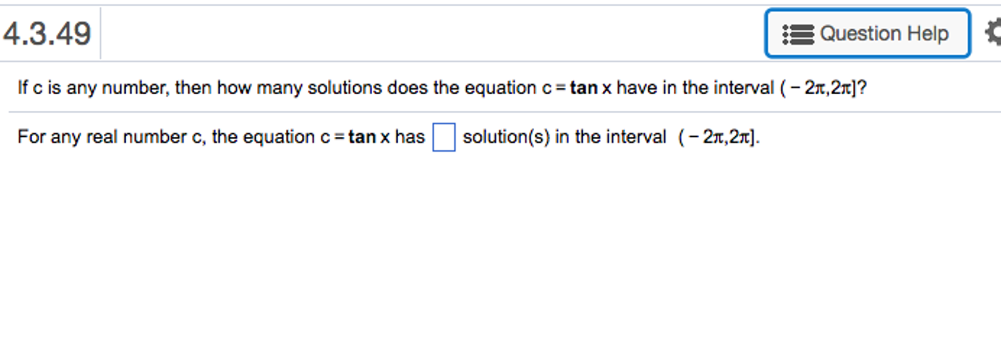 Solved If c is any number, then how many solutions does the | Chegg.com