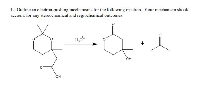 Solved 1.) Outline an electron-pushing mechanisms for the | Chegg.com