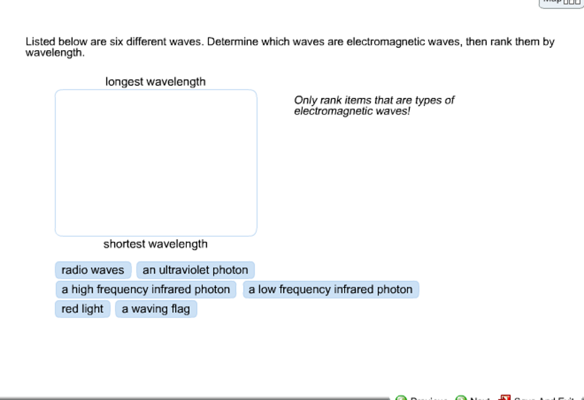 Solved Listed below are six different waves. Determine which | Chegg.com