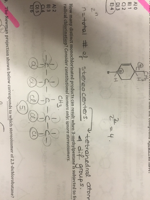 Solved How many distinct monochlorinated products can result | Chegg.com