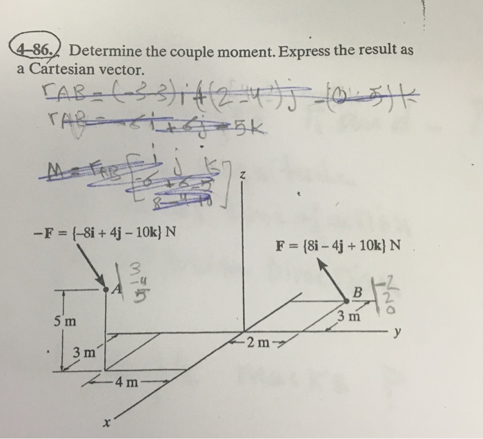 Solved Determine the couple moment. Express the result as a | Chegg.com