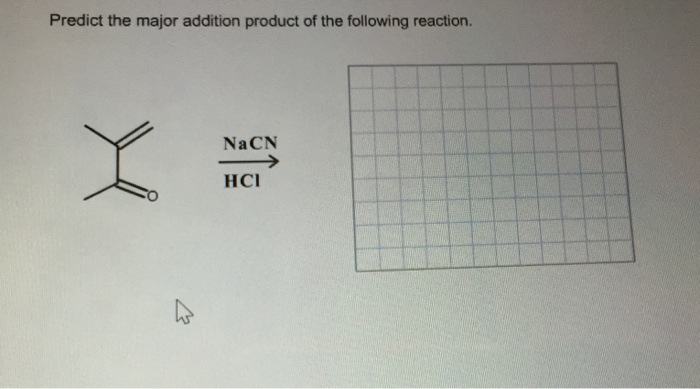Solved Predict the major addition product of the following | Chegg.com