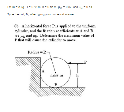 Solved statics Friction problem please show all steps THE | Chegg.com