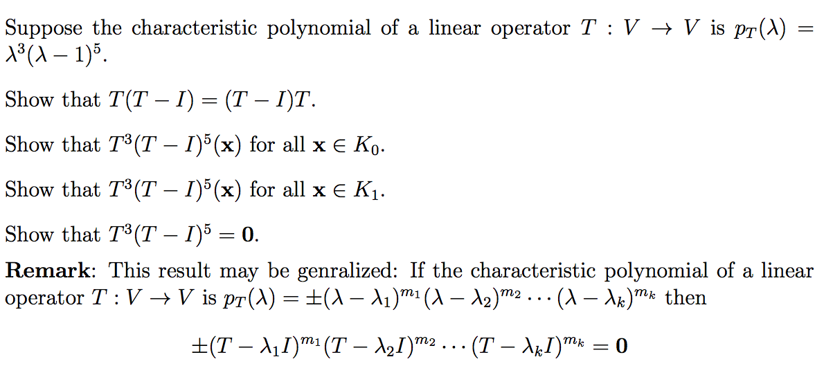 Solved Suppose the characteristic polynomial of a linear | Chegg.com