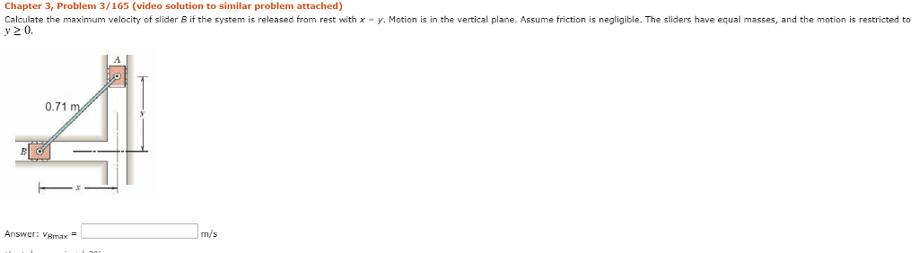 Solved Chapter 3, Problem 3/165 (video solution to similar | Chegg.com