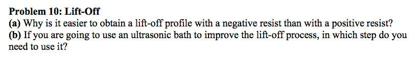 Lift-Off (a) Why is it easier to obtain a lift-off | Chegg.com