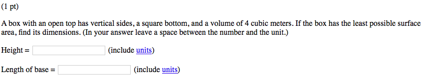 Solved A box with an open top has vertical sides, a square | Chegg.com