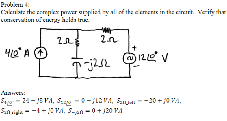 Solved Calculate the complex power supplied by all of the | Chegg.com